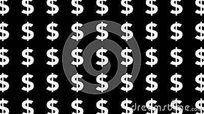 Seamless Animated Pattern 2D Motion Graphic Background with Dollar ...