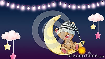 LOOP ANIMATION, LULLABY BACKGROUND.AUTHOR S ANIMATION Stock Footage ...