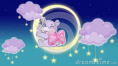 LOOP ANIMATION, LULLABY BACKGROUND.AUTHOR S ANIMATION Stock Video ...