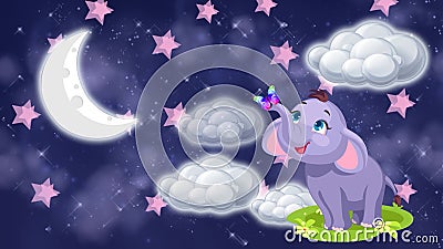 LOOP ANIMATION, LULLABY BACKGROUND.AUTHOR S ANIMATION Stock Video ...