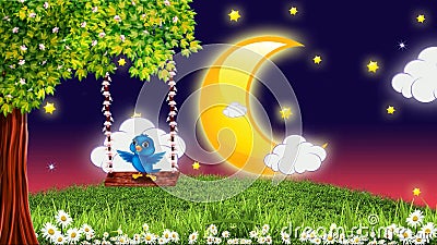 LOOP ANIMATION, LULLABY BACKGROUND.AUTHOR S ANIMATION Stock Footage ...