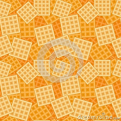 Seamless Background With Mall Waffels. Vector Texture Stock Photography ...