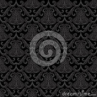 Seamless Black Wallpaper Pattern Stock Photos - Image: 22740163