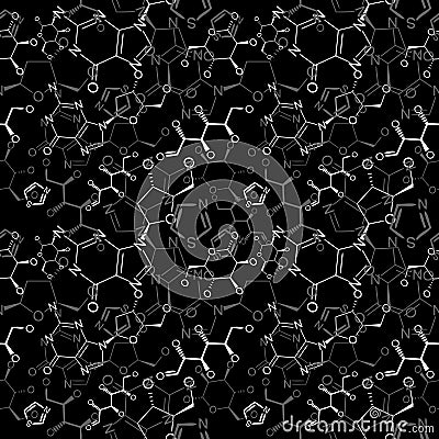 Seamless Chemical Pattern Vector Illustration | CartoonDealer.com #10764726