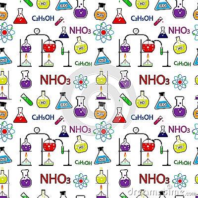 Seamless Chemistry Pattern. Stock Vector - Image: 42124394