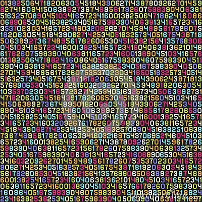 Seamless Color Decimal Computer Code Background Wallpaper. Vector ...