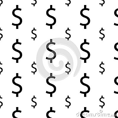Seamless Dollar Sign Background Cartoon Vector | CartoonDealer.com ...