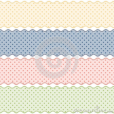 Seamless Dotted Banners Cartoon Vector | CartoonDealer.com #146113725