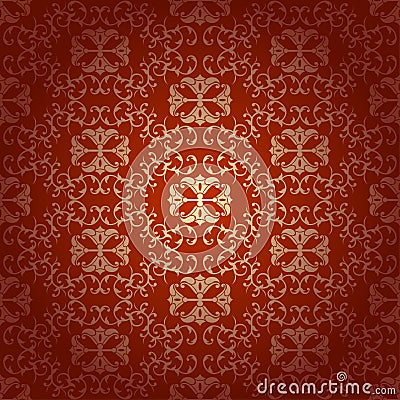 Seamless Floral Baroque Red Background Royalty Free Stock Images ...
