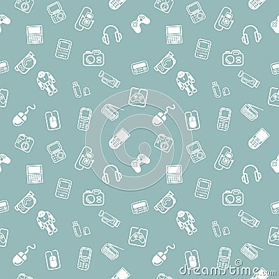 Seamless Gadgets Background Texture Stock Photo - Image: 28968270
