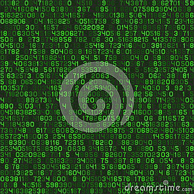 Seamless Green Decimal Computer Code Background Wallpaper. Vector | CartoonDealer.com #80387964