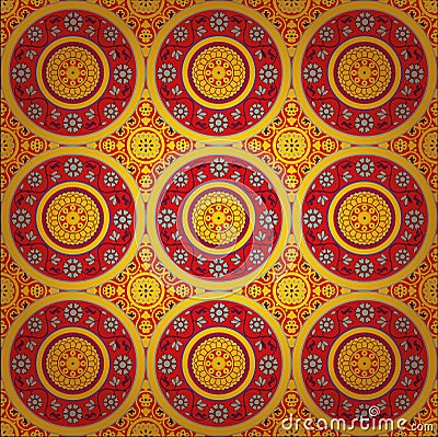 Seamless Indian Texture Vector Illustration | CartoonDealer.com #35707796