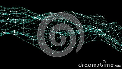 Seamless Loop Abstract. Global Digital Network. Alpha Channel. Network Connection Structure ...