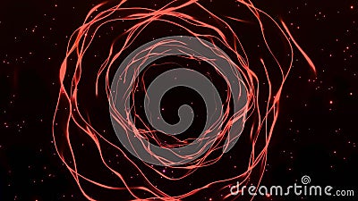 Seamless Loop Abstract Tunnel Animation with Particles. VFX. Place for ...