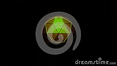 Seamless Loop Animation Gold Sphere Rotation on Black Background, VFX ...