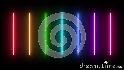 Seamless Loop Colorful Flicker Neon Light Technology VJ Loop Background ...