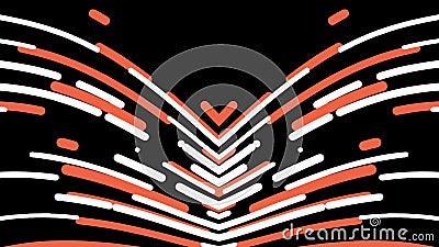 Seamless Loop of 2D Animation of Horizontal Lines Streaming Across the ...