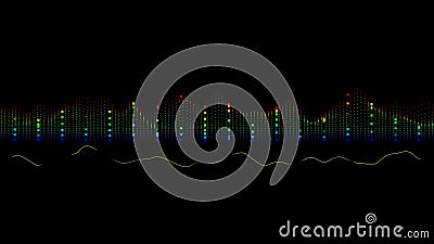Seamless Loop Futuristic Sound Wave Diagram Technology Background ...