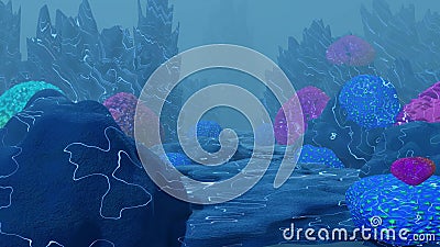 Seamless Loop Underwater Deep Sea Background with Coral Reef. 4K Loop ...