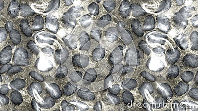 Seamless Loop. Water Flowing in the River with Pebbles. Stock Footage ...