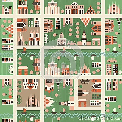 Seamless Map Of City In Vector | CartoonDealer.com #23557946