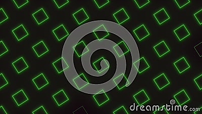 Seamless Neon Green Cubes Pattern in Rows on Black Gradient Stock Video ...