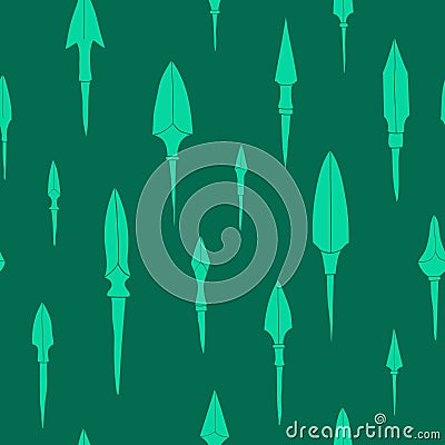 Seamless Pattern With Ancient Arrowheads Cartoon Vector | CartoonDealer.com #229380713