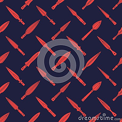 Seamless Pattern With Ancient Spearheads Cartoon Vector | CartoonDealer.com #233929129
