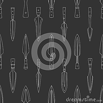 Seamless Pattern With Ancient Spearheads Cartoon Vector | CartoonDealer.com #238187117