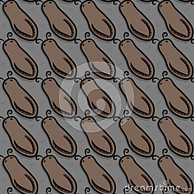 Seamless Pattern Of Cute Slug Cartoon Royalty-Free Stock Photo ...