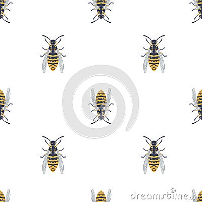 Seamless Pattern With Insects, Symmetrical Background With Closeup ...