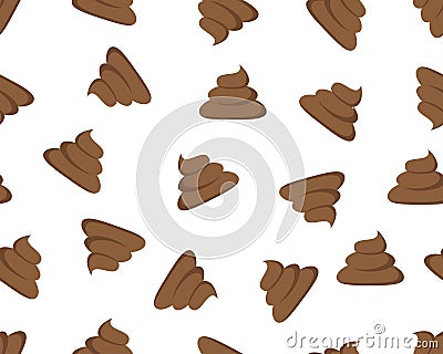 Seamless Pattern Of A Shit Icon Or Poop Icon Vector Illustration ...