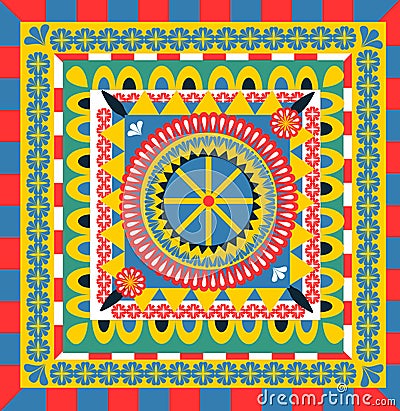 Seamless Pattern In Style Carretto Siciliano. Sicilian Repeating ...