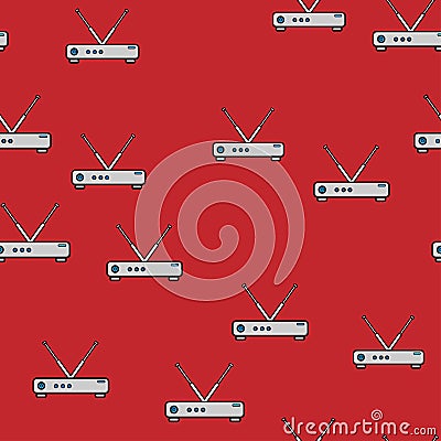 Seamless Pattern, Texture Of Modern Powerful Digital Wireless White Wi ...