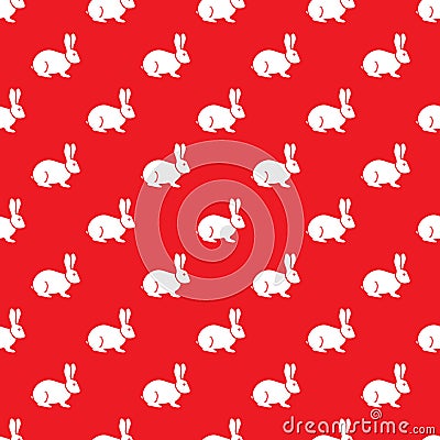 Seamless Rabbit Pattern. Vector Illustration | CartoonDealer.com #125832192