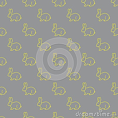 Seamless Rabbit Pattern Vector Illustration | CartoonDealer.com #212942070