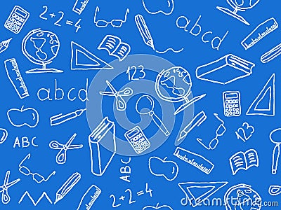 Seamless School Texture Vector Illustration | CartoonDealer.com #28076232