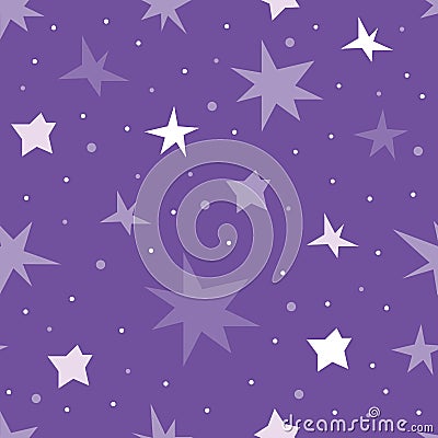 Seamless Starry Sky Pattern. Cosmic Space Stars And Constellations On A ...