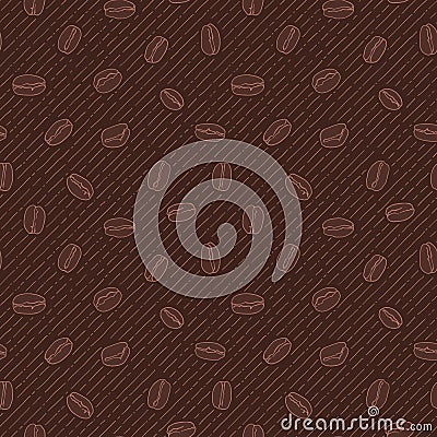Seamless Texture With Coffee Beans. Vector Illustration | CartoonDealer ...