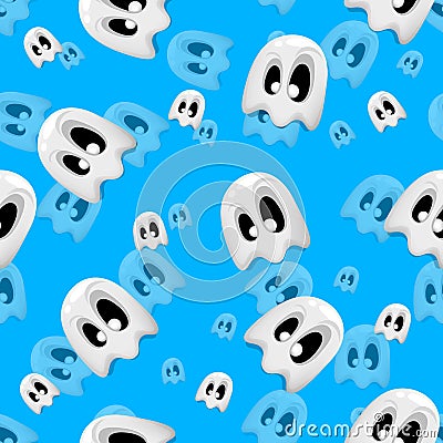 Seamless Texture Ghost Vector Illustration | CartoonDealer.com #50420644