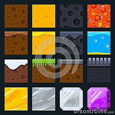 Seamless, Tiled Textures And Materials. For Arcade Computer, Mobile ...
