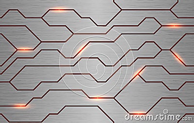 Seamless Vector Futuristic Techno Texture Stock Vector - Image: 66796030