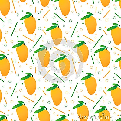 Seamless Vector Mangoes Pattern | CartoonDealer.com #38651700