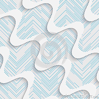 Seamless Wave Design. Futuristic Tile Pattern Cartoon Vector ...