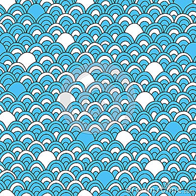 Seamless Wave Pattern Cartoon Vector | CartoonDealer.com #121886863