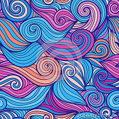 Seamless Wave Pattern Cartoon Vector | CartoonDealer.com #60395661