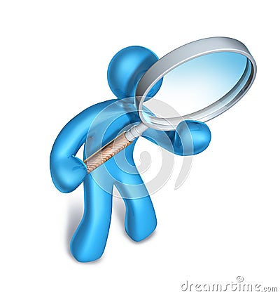 Search Character Holding Magnifying Glass Stock Photos - Image: 14071003