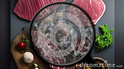 Searching for Bacteria in Raw Meat Stock Footage - Video of microscope ...