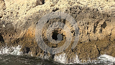 A Seaside Rock Formation stock video. Video of rocks - 141166593