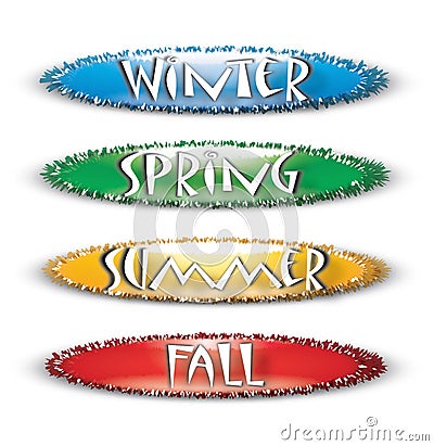 Season Names Illustration Stock Images - Image: 12841204